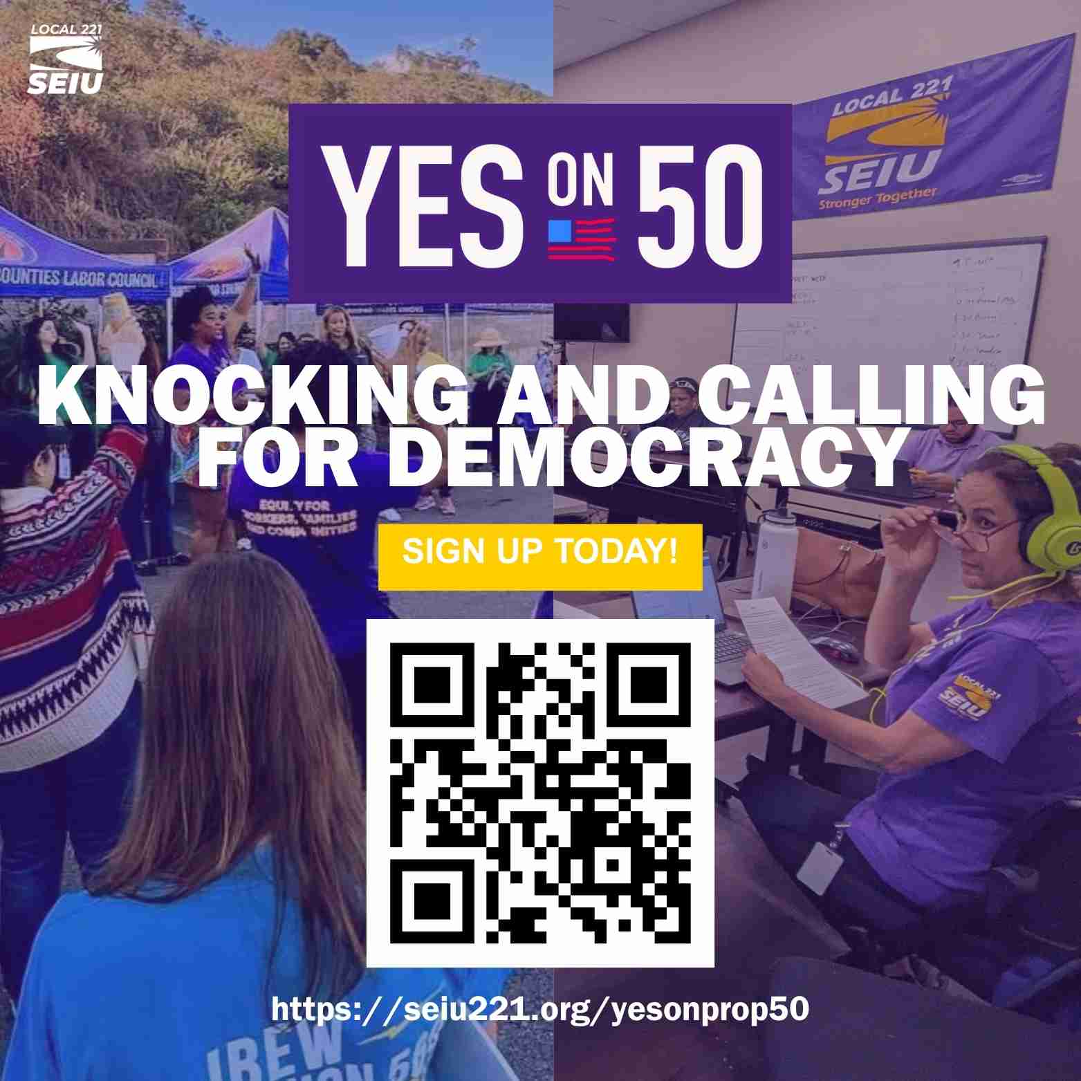 YES on Prop 50: Knocking and Calling for Democracy
